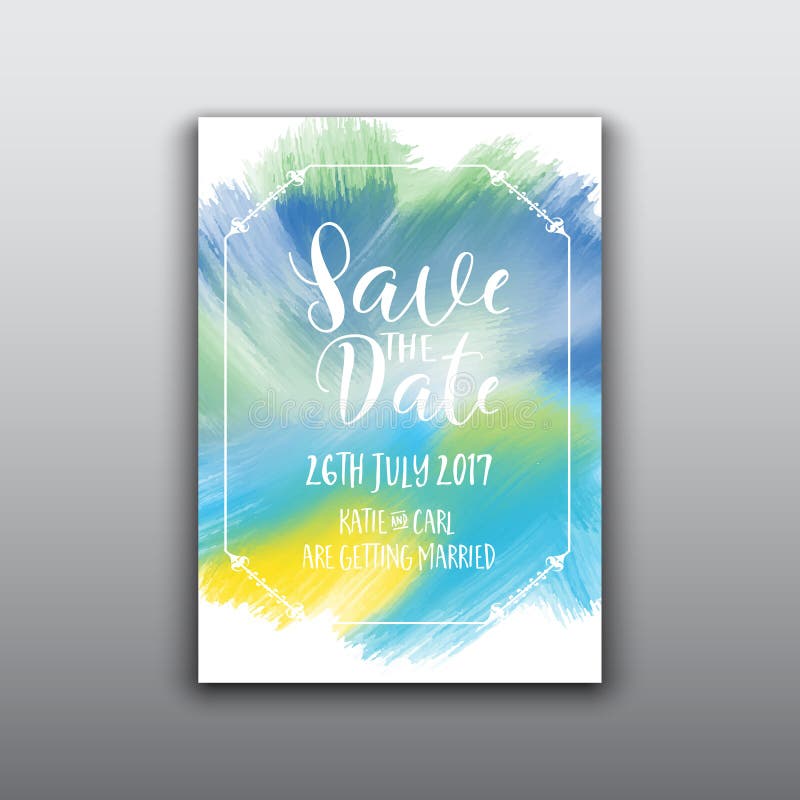 Decorative Save the Date Background Stock Vector - Illustration of ...