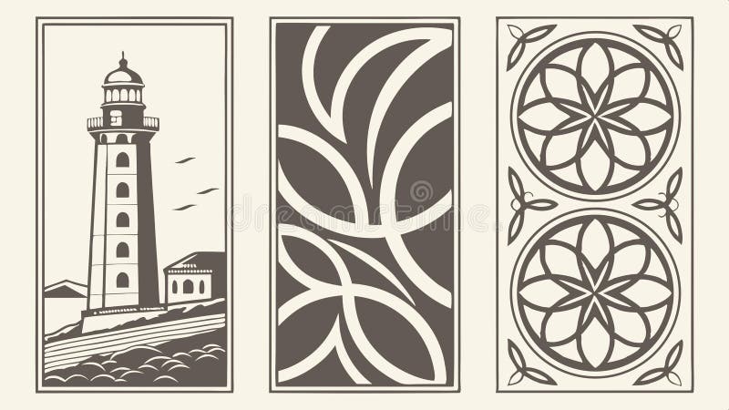 Patterned Panel Design, Vector Design Decorative Screen Element. Vector ...