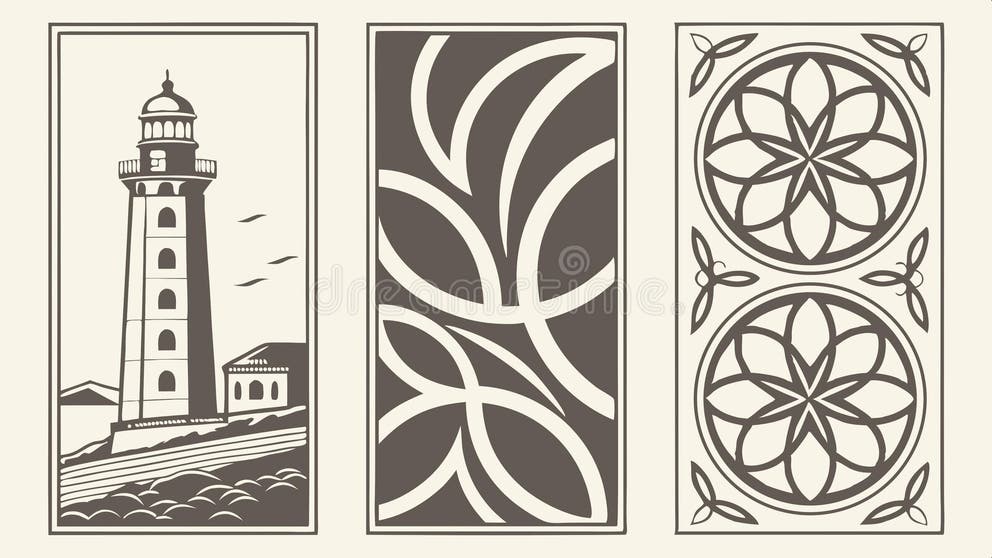 Patterned Panel Design, Vector Design Decorative Screen Element. Vector ...