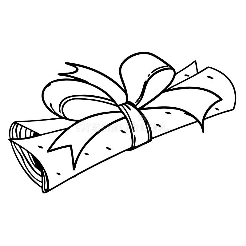 Decorative Scroll with Bow Artistic Design for Crafts Invitations and ...