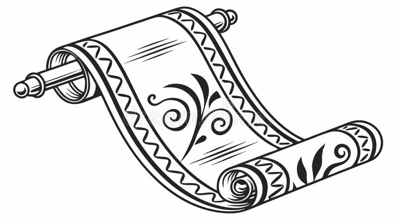 Decorative Scroll Illustration, History and Ornamental Design Vector ...