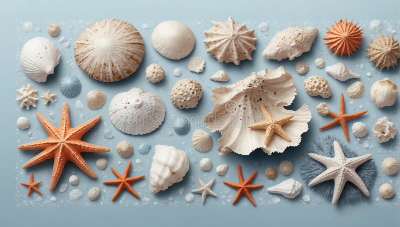 Decorative sea shells stock image. Image of shiny, summer - 321881773