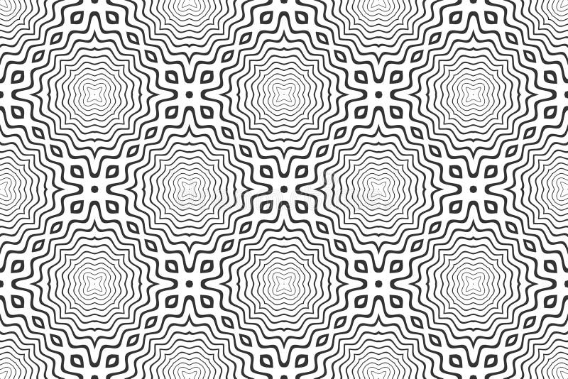 Decorative Seamless Geometric Checked Pattern with Wavy Lines Texture ...