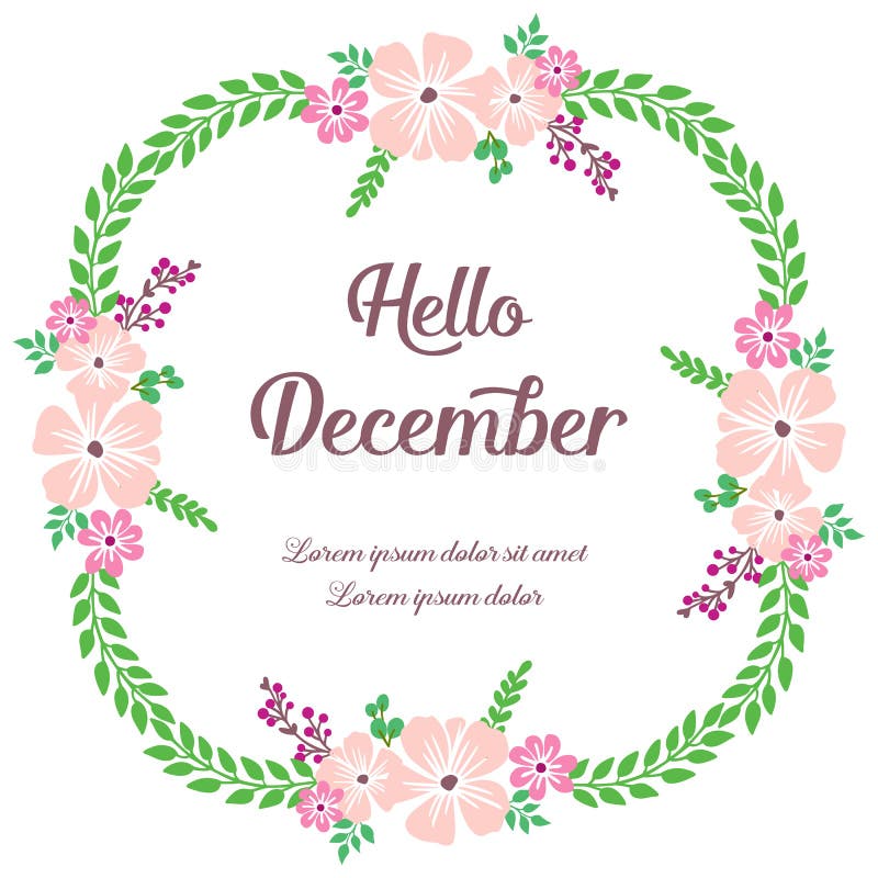 Decorative of Seamless Green Leafy Flower Frame, for Pattern Card Hello ...