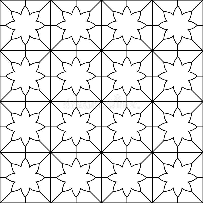 Decorative Seamless Ornamental Vector Pattern. Geometric Oriental ...