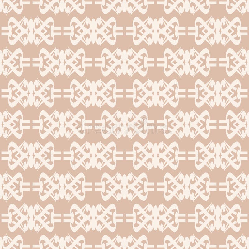 Decorative Seamless Pattern on a Beige Background Stock Illustration ...