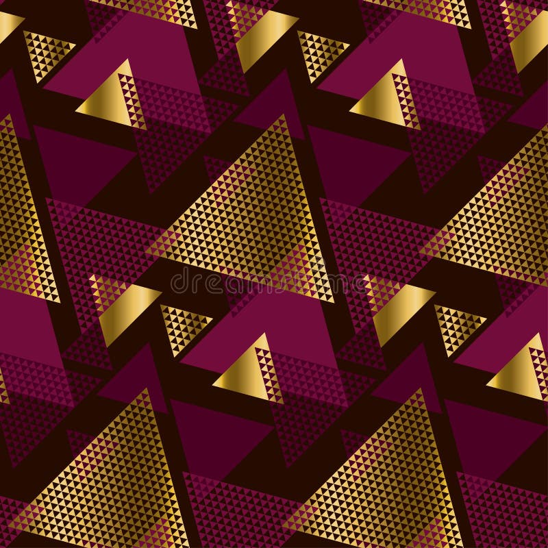 Decorative Seamless Pattern with Gold Elements. Stock Vector ...