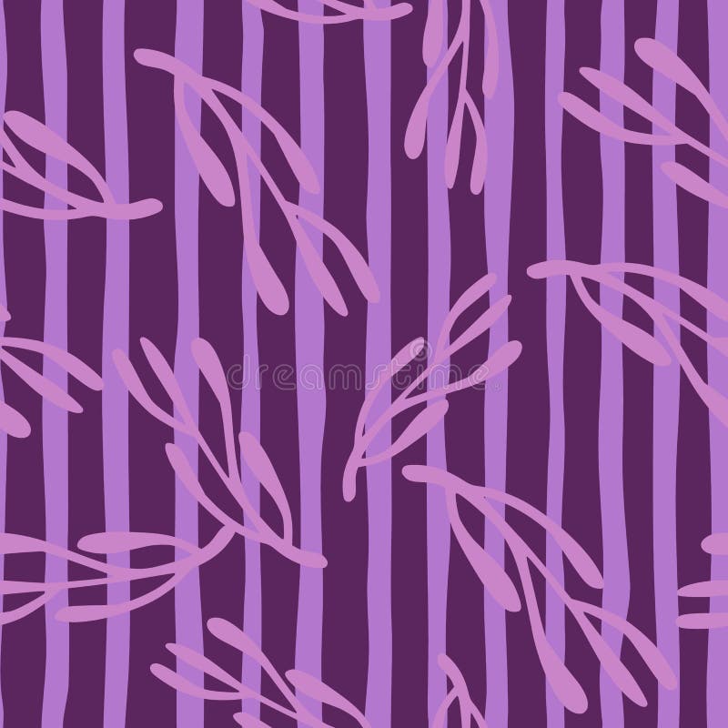Decorative Seamless Pattern with Random Abstract Doodle Branches ...