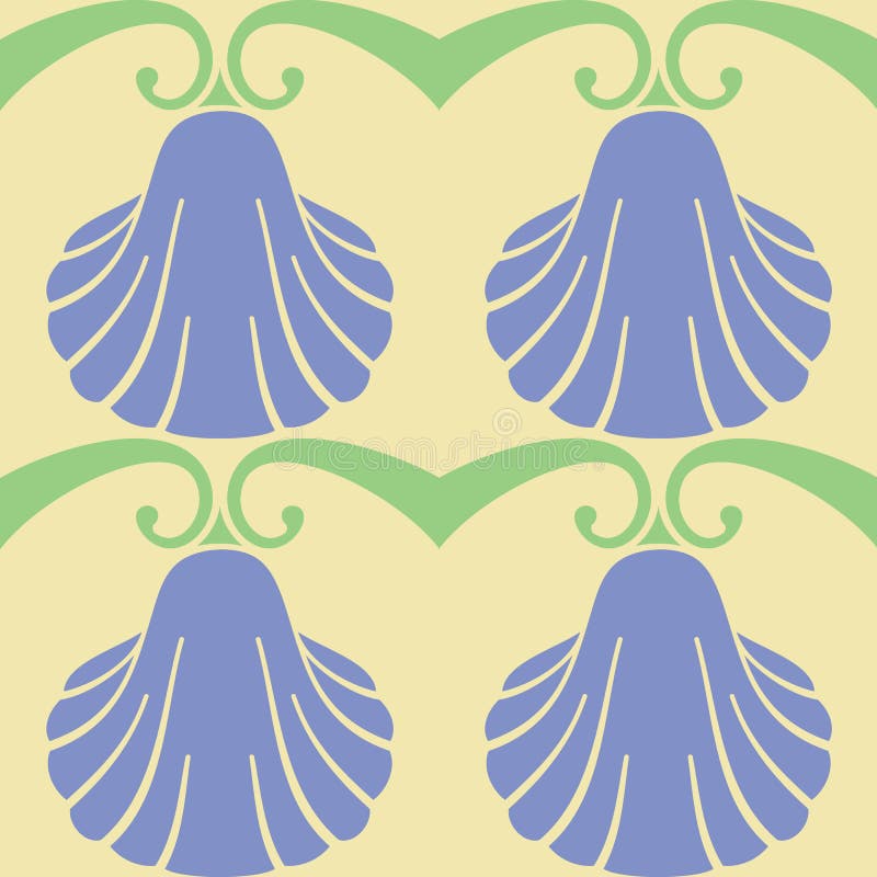 Decorative Seamless Pattern with Shells Stock Illustration ...
