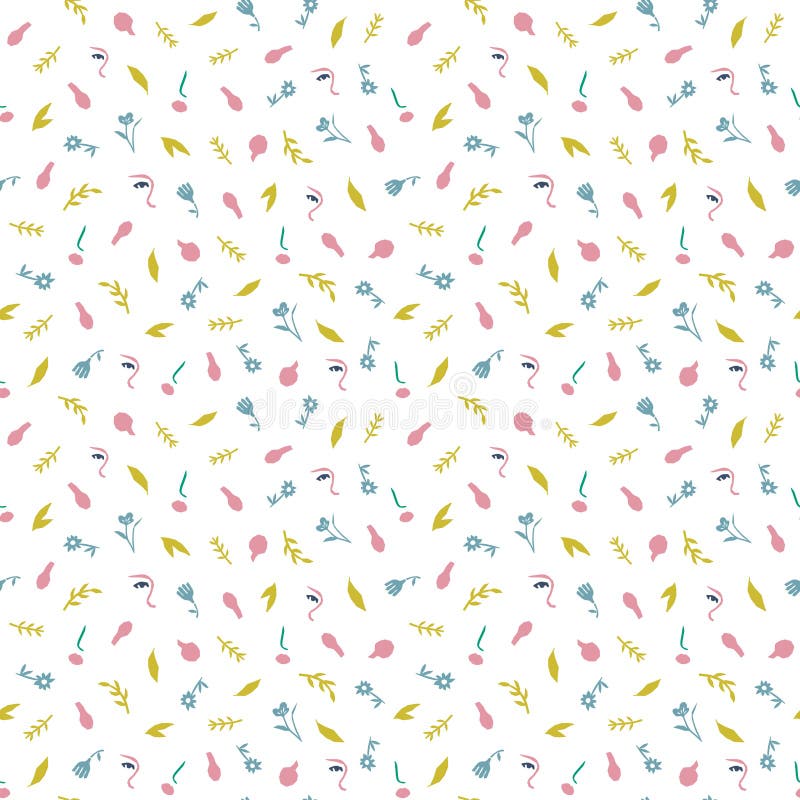 Decorative Seamless Pattern. Simple Abstract Shape Stock Vector ...