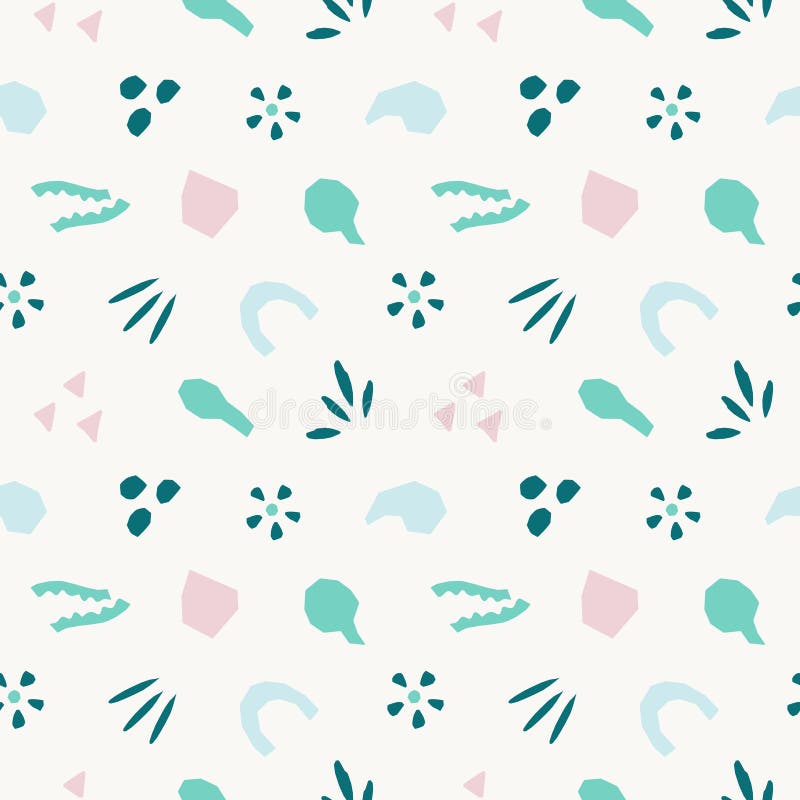 Decorative Seamless Pattern. Simple Abstract Shape Stock Vector ...