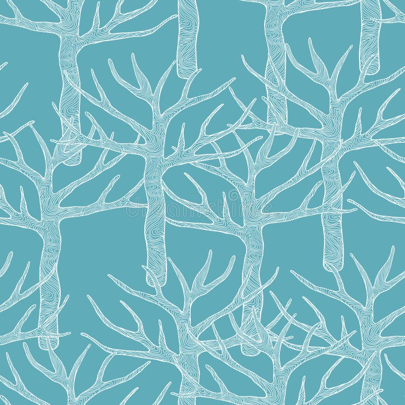 Decorative Seamless Pattern with Trees. Vector Stock Vector ...