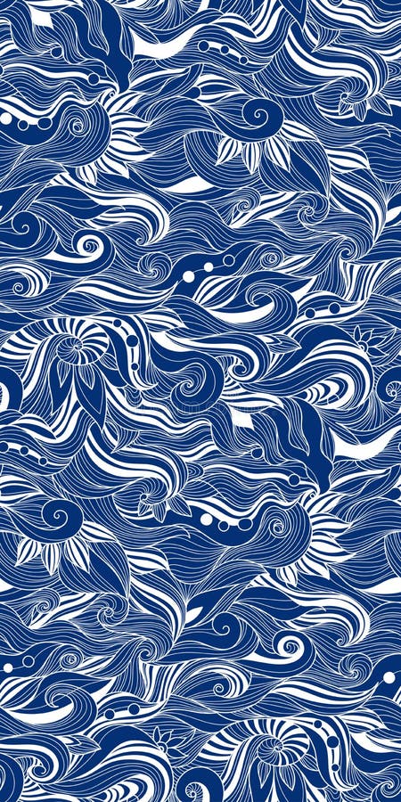 Decorative Seamless Pattern. Zen-tagle Style Stock Vector ...