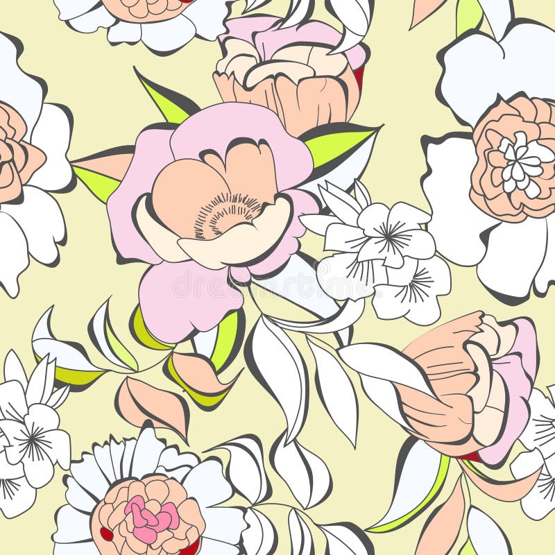 Decorative Seamless Wallpaper Stock Vector - Illustration of seamless ...