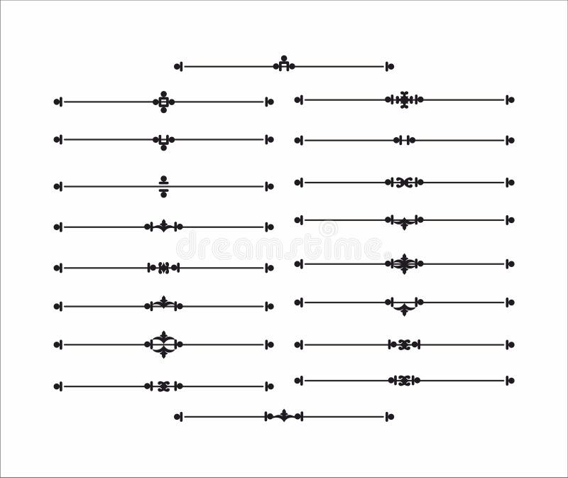 Separator Line or Shadow Divider for Web Page. Horizontal Dividers ...