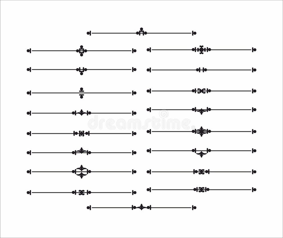 Decorative Separator Line Set Stock Illustrations – 2,015 Decorative ...