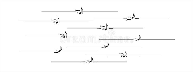 Separator line with notes stock vector. Illustration of children ...