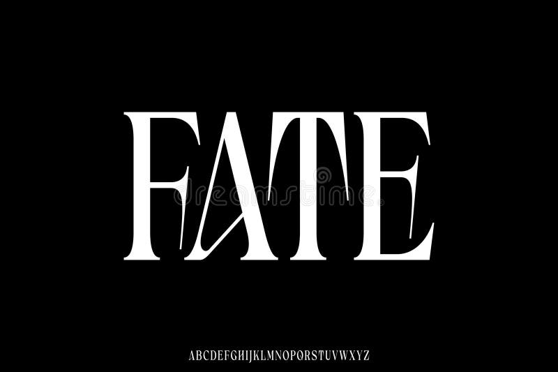 Decorative Sharp Serif Alphabet Display Font Vector Stock Vector ...