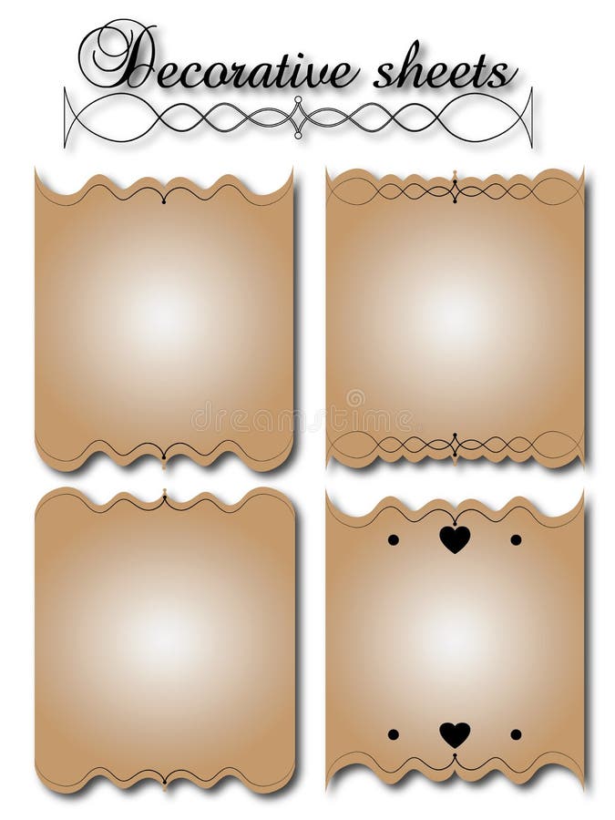 Decorative sheets stock illustration. Illustration of ornament - 29363339