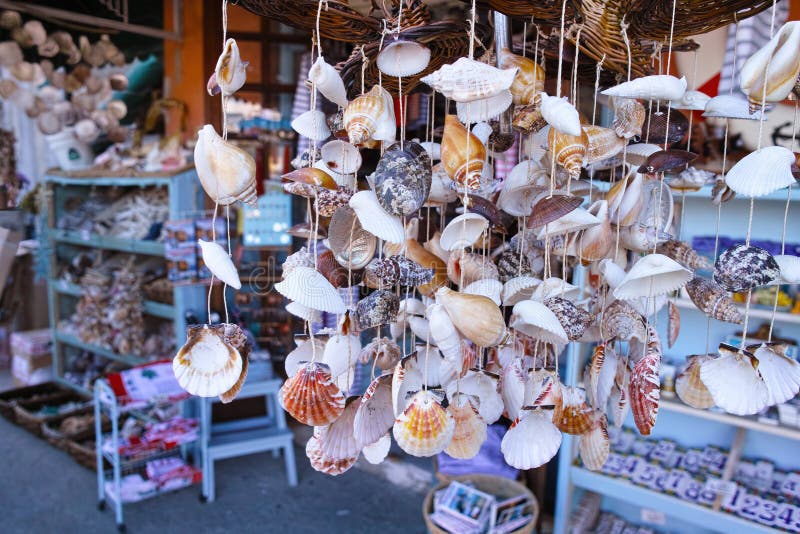 Decorative shell at market stock photo. Image of natural - 167766194