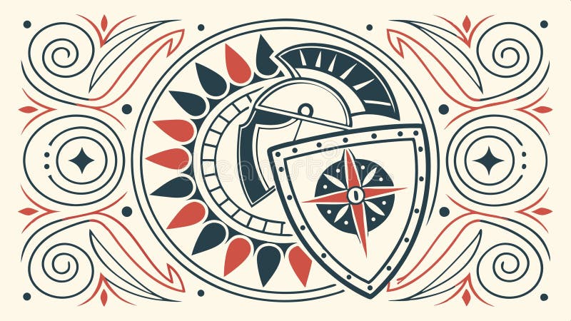 Decorative Shield Design with Intricate Patterns and Ornate Details ...