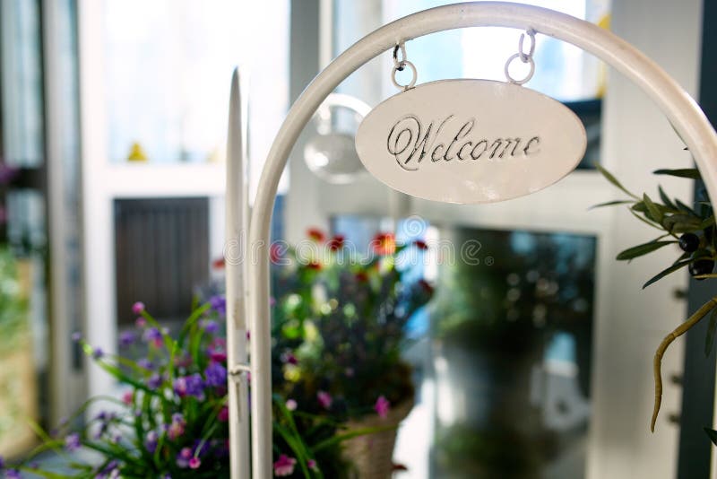 Decorative Signboard Welcome Stock Image - Image of decorative, board ...