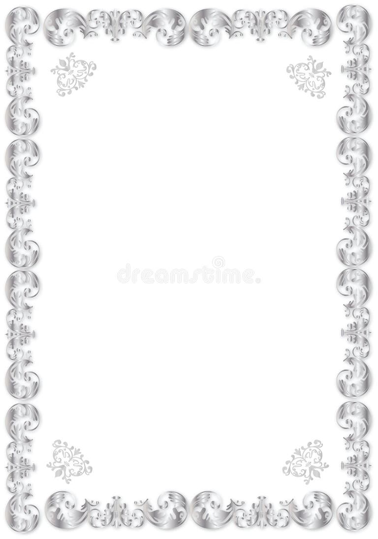 Silver Decorative Frame Stock Illustrations – 33,267 Silver Decorative ...