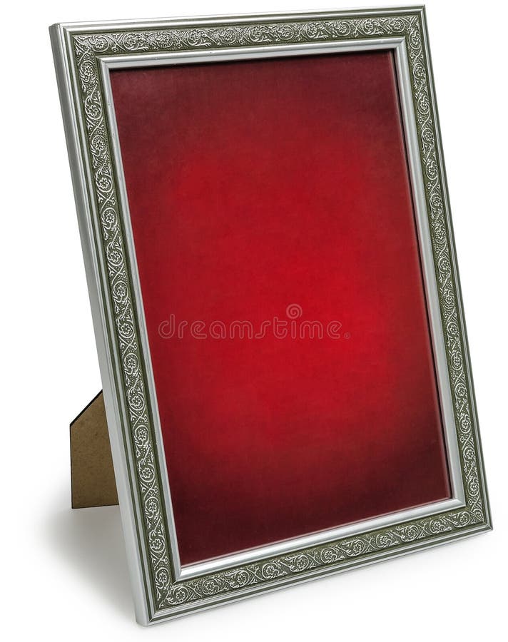 Decorative Silver Metal Frame with Clipping Path Isolated Background ...