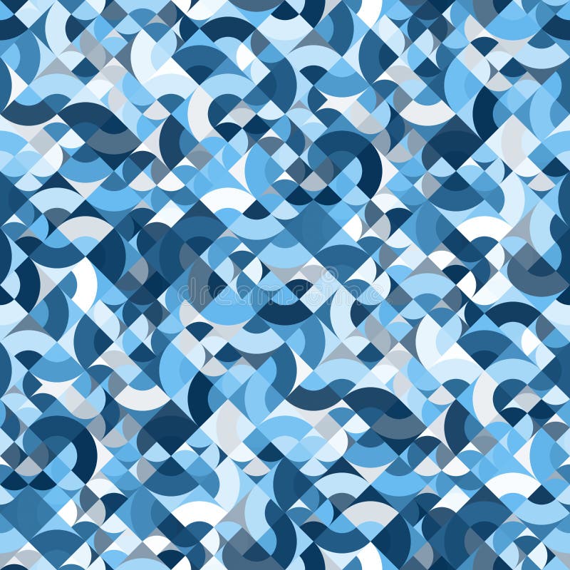 Decorative Geometric Shapes Seamless Pattern Stock Illustration ...