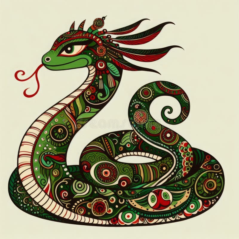 Art Deco Serpent Design stock illustration. Illustration of ornate ...