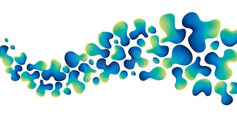 Decorative Soft Drops Flow Vector Pattern Stock Vector - Illustration ...