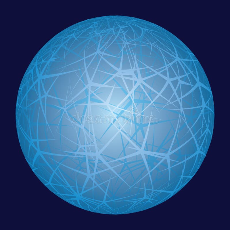 Decorative Sphere. Abstract Round Striped Design Element Stock Vector ...