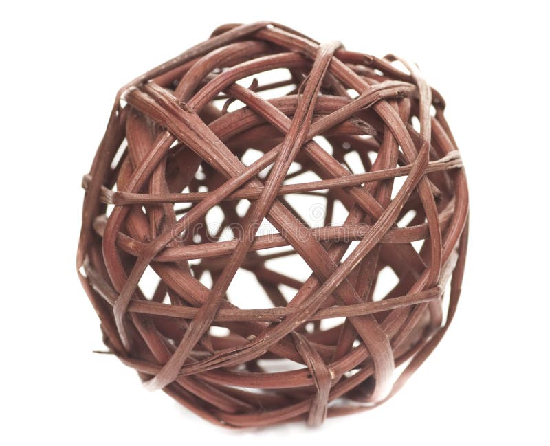 Decorative Sphere Made of Bound Wicker Stock Image - Image of wood ...