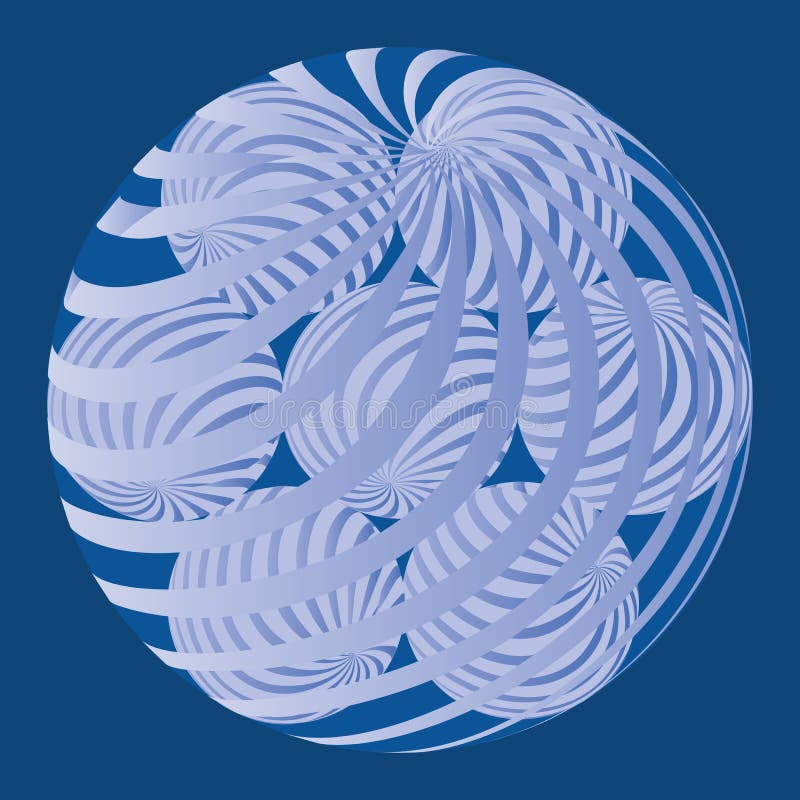 Striped Decorative Colored Sphere. Design Element Stock Vector ...