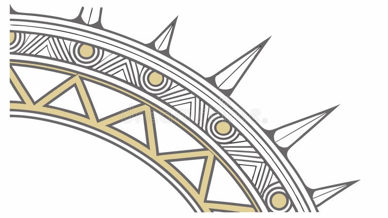 Decorative Spiked Border Design, Edgy Ornamental Element, Vector Design ...