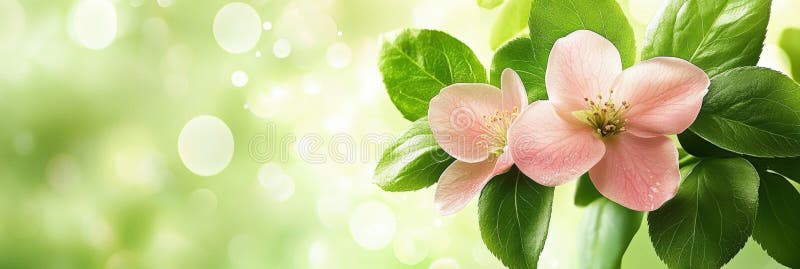 A Decorative Spring-themed Banner for Celebrations and Events Stock ...