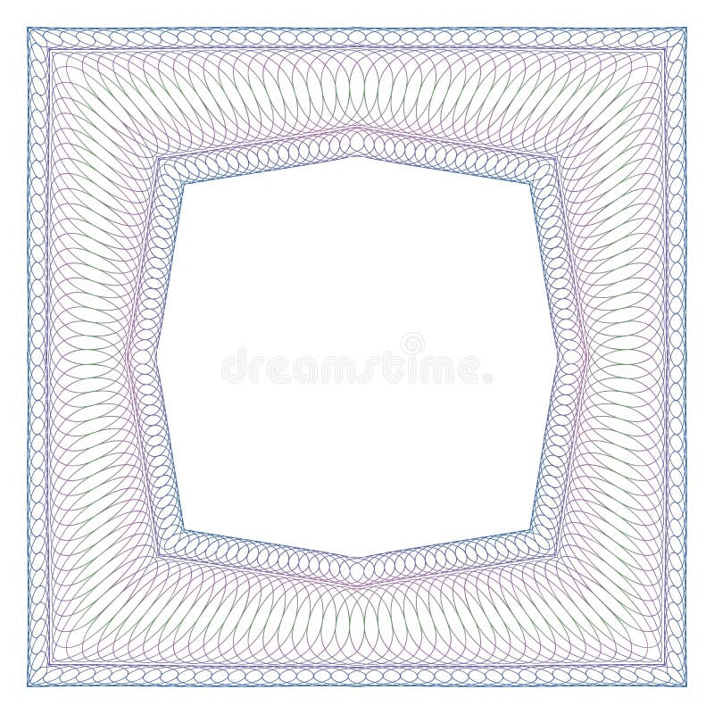 Decorative square frame stock vector. Illustration of frame - 74977120
