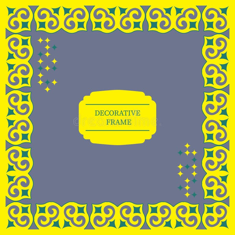 Decorative Square Frame. Template for Your Design Stock Vector ...