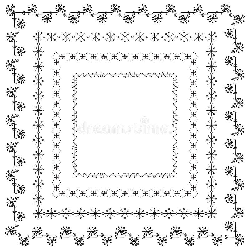 Decorative square frames stock vector. Illustration of frames - 108920232