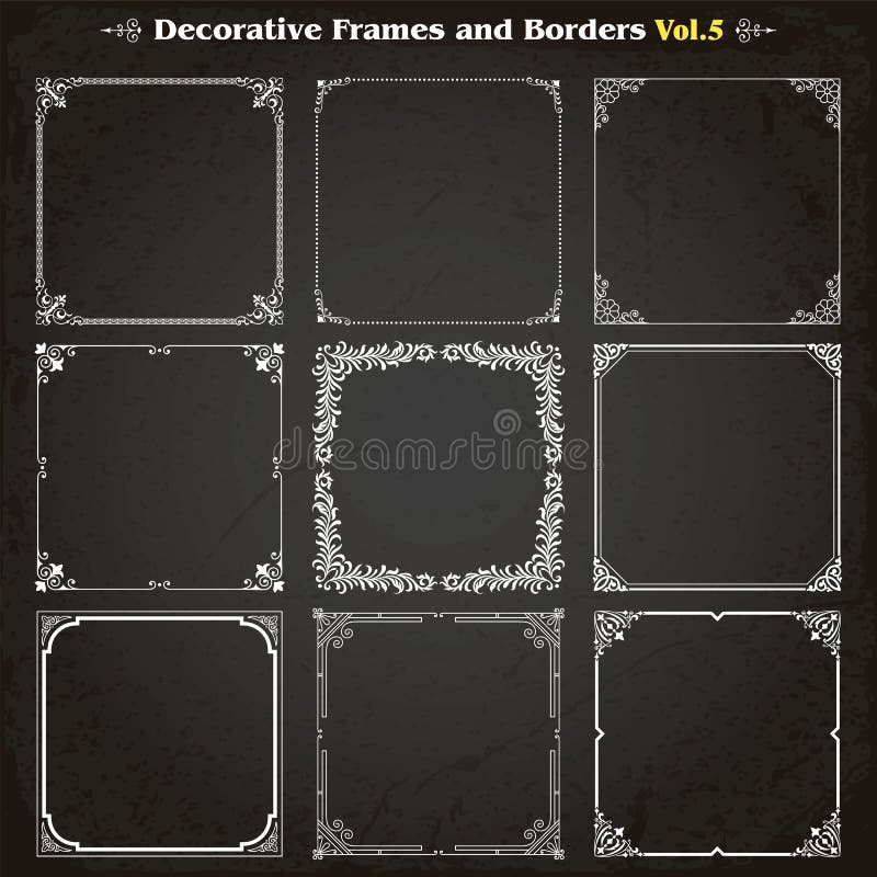 Decorative Frames And Borders Set Vector Stock Vector - Illustration of ... Decorative Frames And Borders Set Vector Stock Vector - Illustration of ...