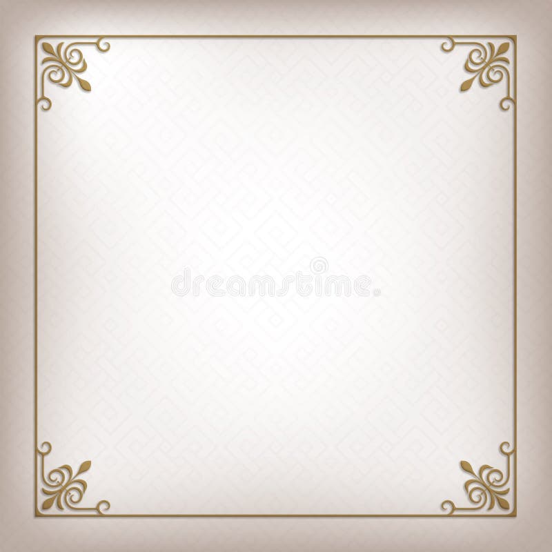 Decorative Square Black Framework. Stock Illustration - Illustration of ...