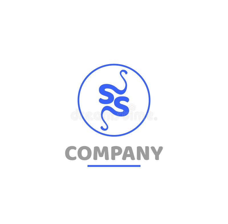 Decorative Ss Letters in Round. SS Company Logo Vector Form Stock ...