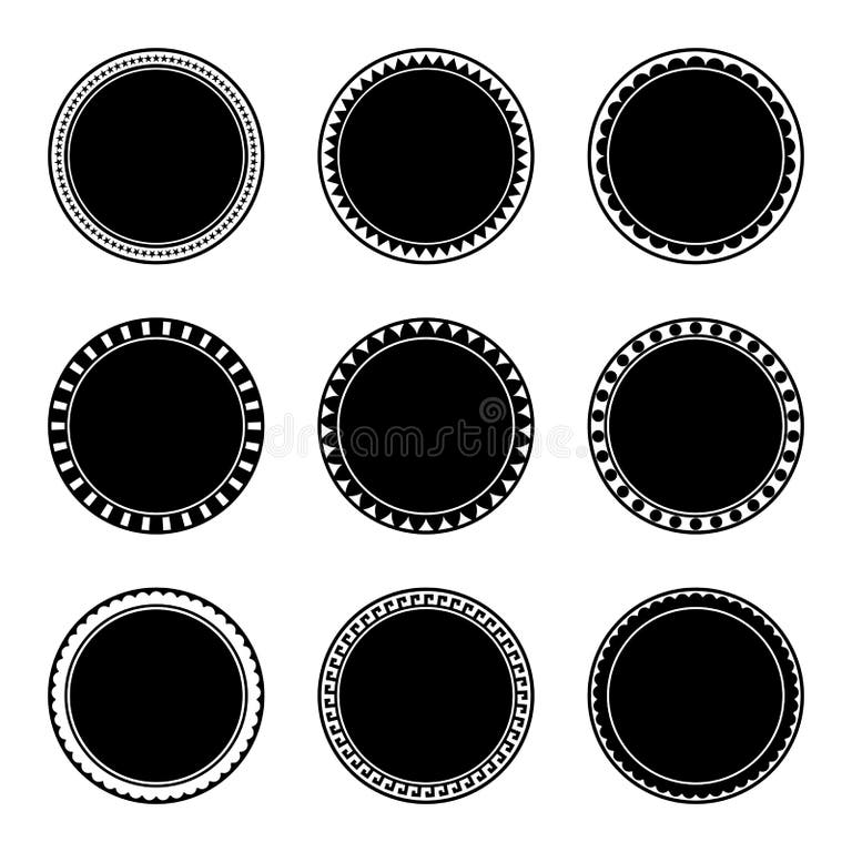 Decorative Stamp Set stock vector. Illustration of menu - 40175633