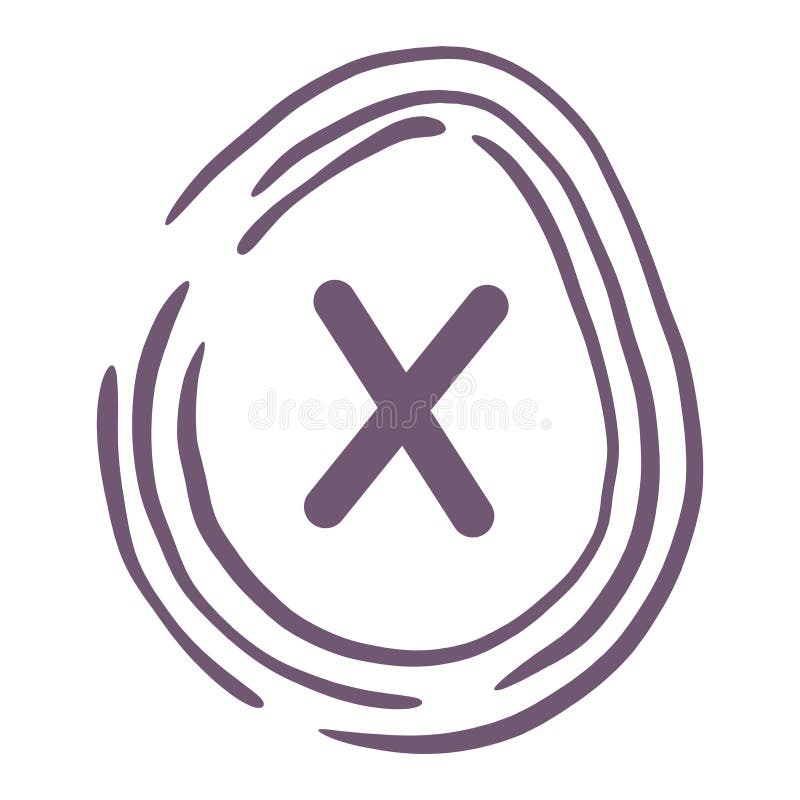 Decorative Stamp Sketch Icon Hand Draw Vector Stock Vector ...