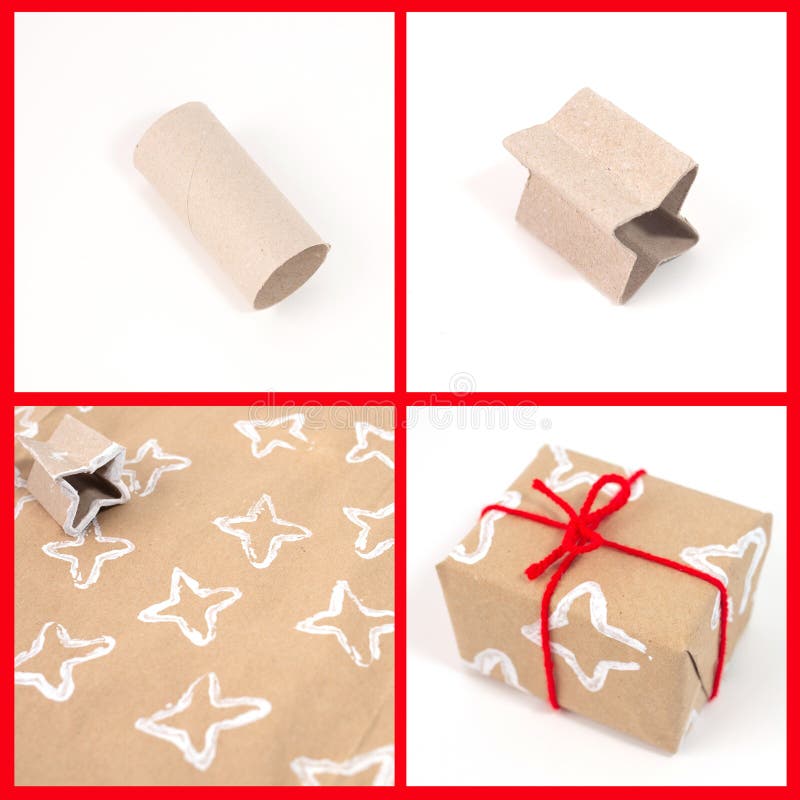 Decorative Stamps Tutorial with Toilet Paper Roll, Paint, and Sheets of ...