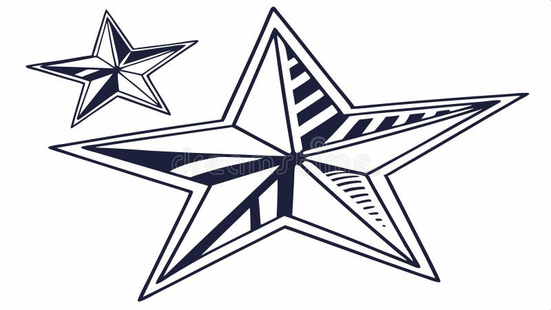 Decorative Star with Intricate Line Work and Shading Vector Design ...