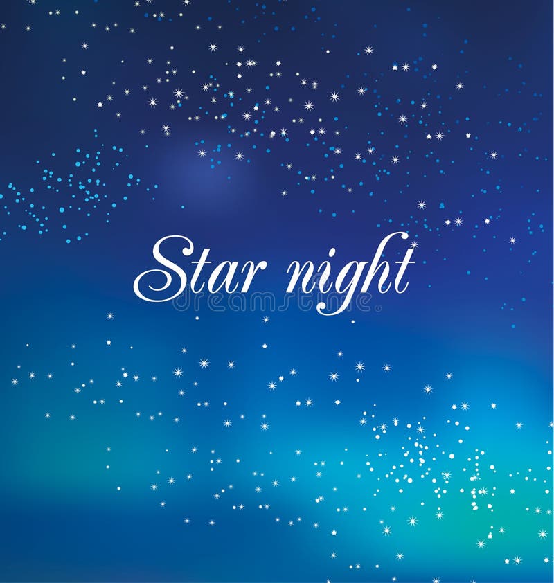 Decorative Star Night Background. Stock Vector - Illustration of ...