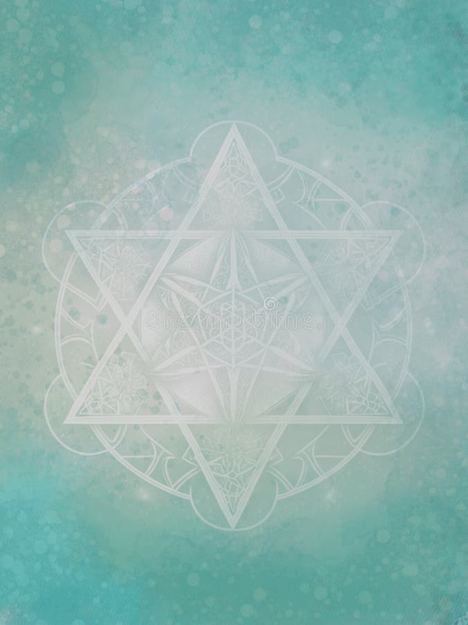 Decorative Star Symbol on Abstract Watercolor Background Stock ...