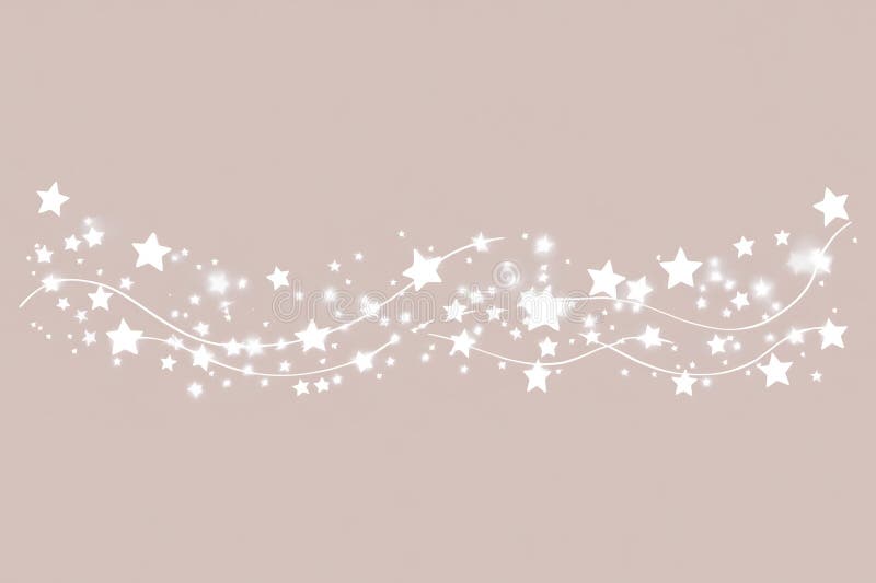 Decorative Starry Background with Twinkling Stars on a Soft Neutral ...