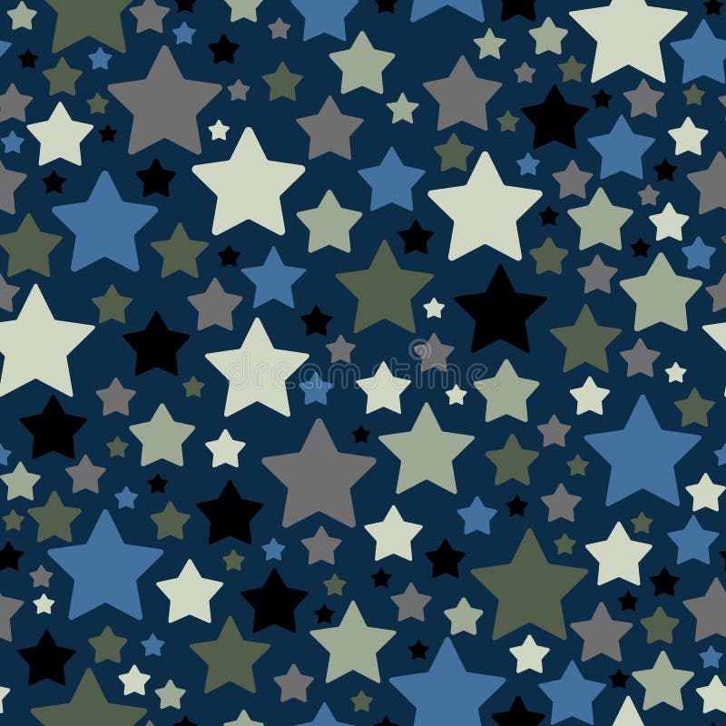 Decorative Stars Seamless Pattern or Background, Textile, Texture or ...